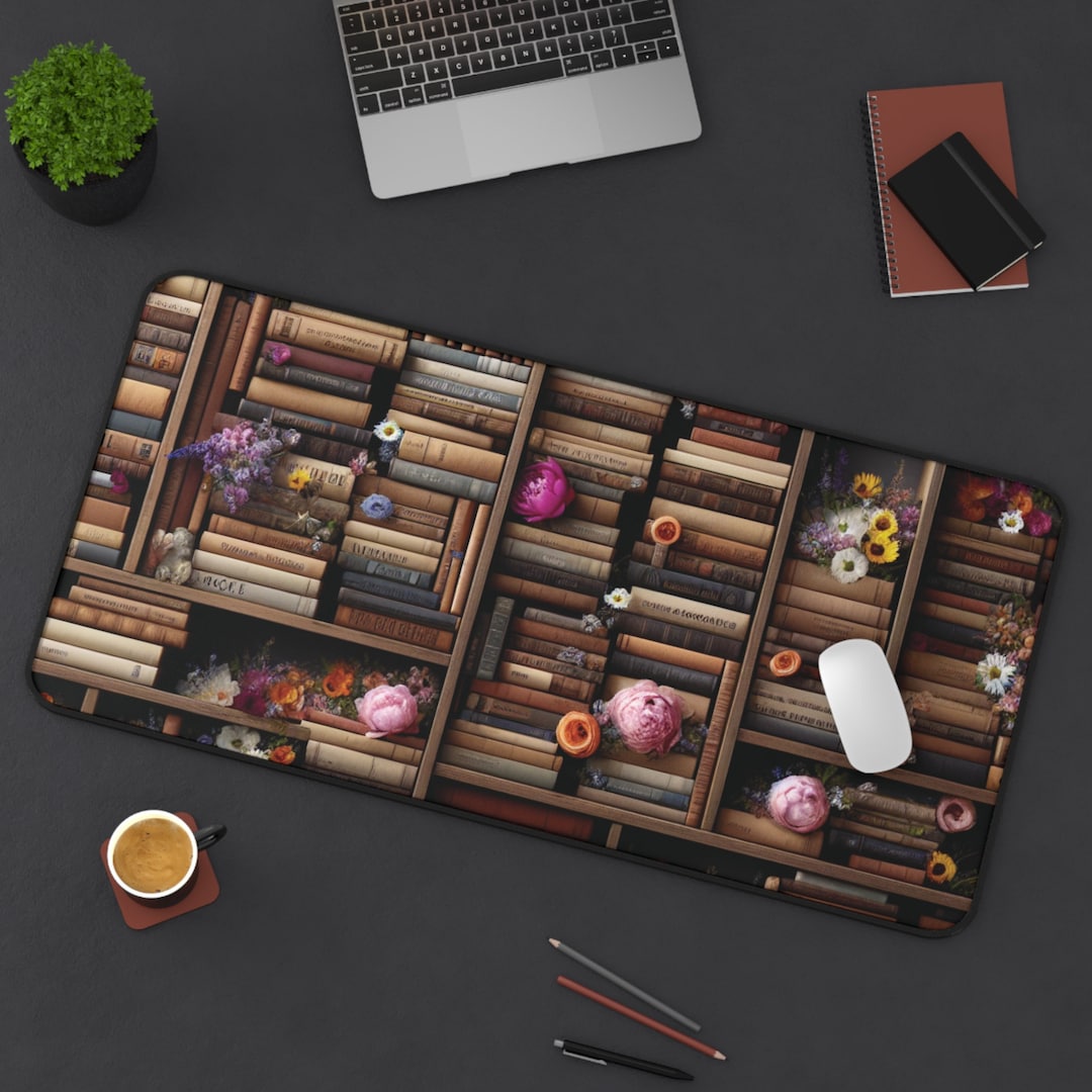 Bookshelf Desk Mat Library Mousepad Gaming Mousepad Gamer Gift Gift for Him Gift for Her - Etsy