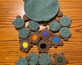 CROCHETED MATCHING & LEARNING Teaching Children's Turtle Memory Game ...