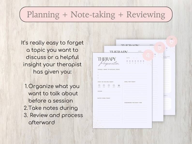 Therapy Notes, Before and After Therapy Session, Therapy Goal Planner ...