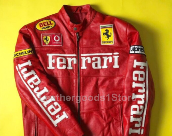 RACING JACKET, Red Ferrari Racing Jacket, Ferrari F1, Red Ferrari ...