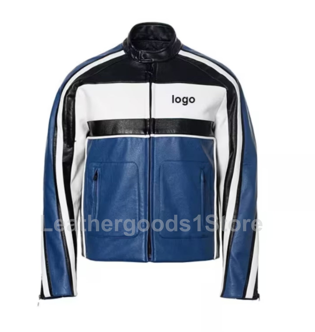 Classic Leather Motorcycle Jacket Logo Patch Leather Racing - Etsy