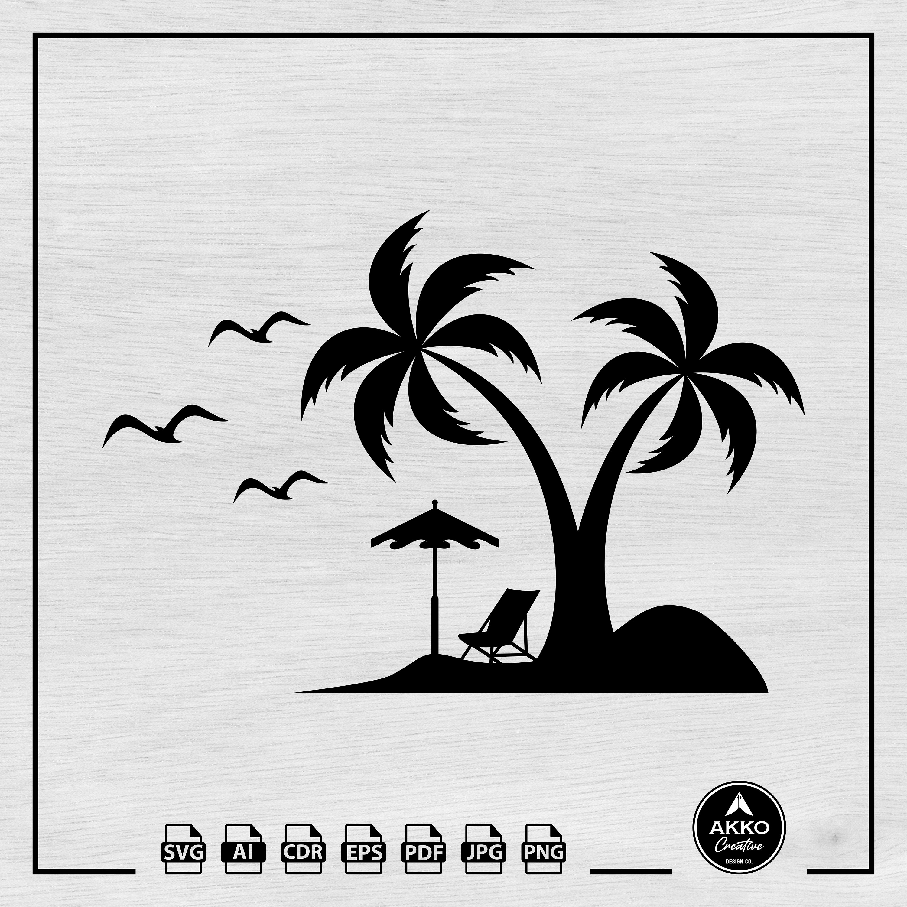 Palmera Svg, Árboles Tropicales Svg, Paisaje de Vacaciones, Palmas Svg ...
