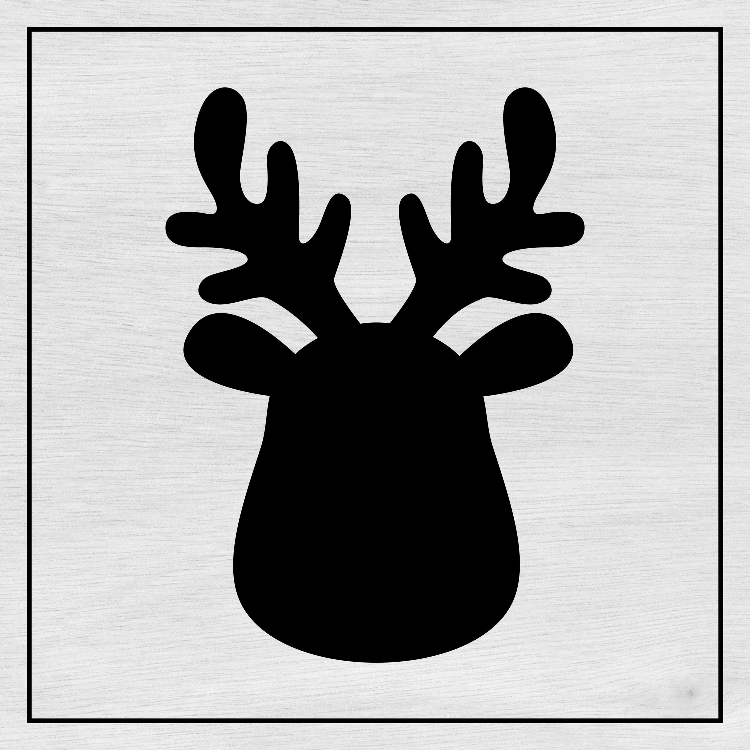 Deer Head Svg, Reindeer Head Svg, Deer With Antlers Svg, Reinder ...