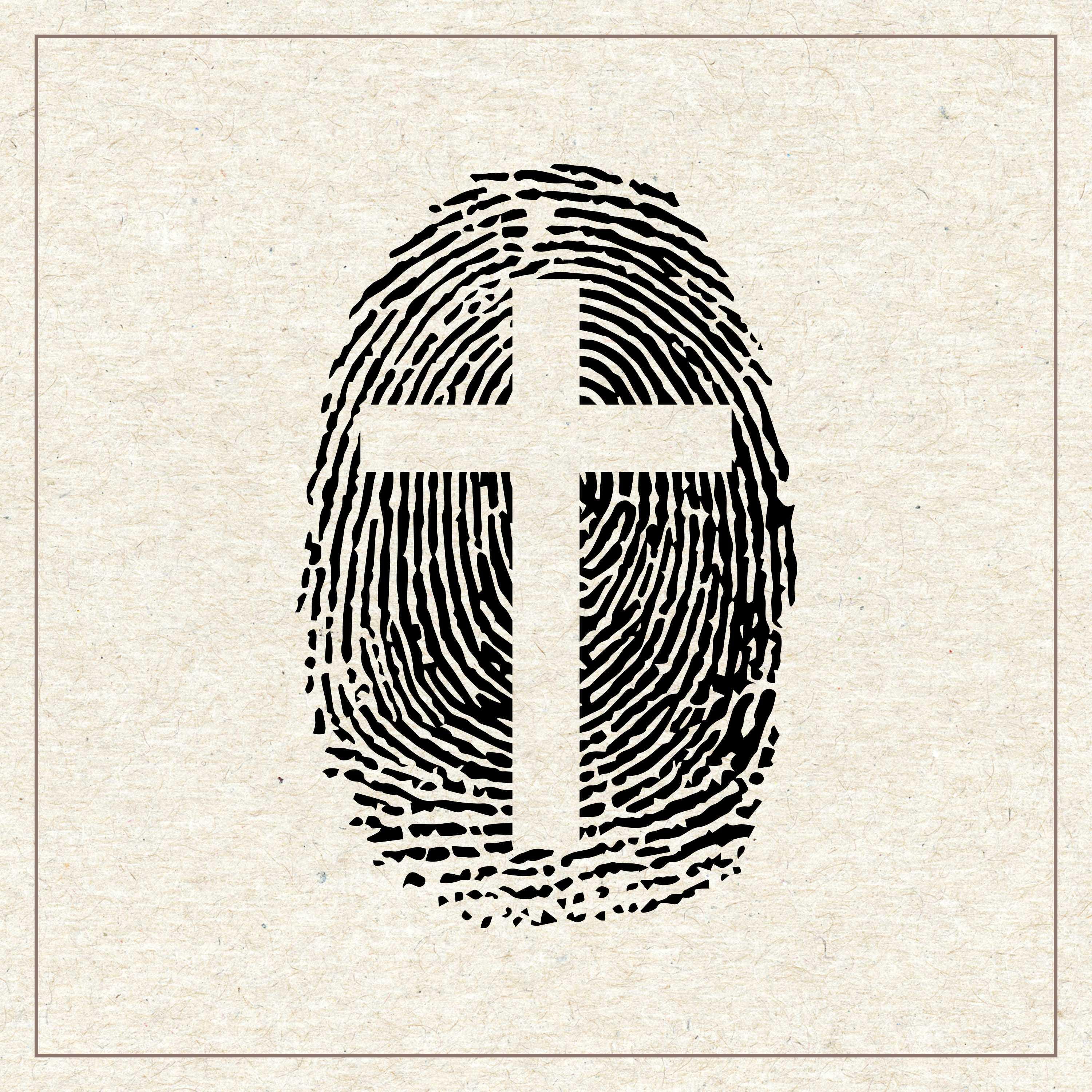 Fingerprint Christian Cross Svg Png, Clipart, Cricut Silhouette Plotter ...