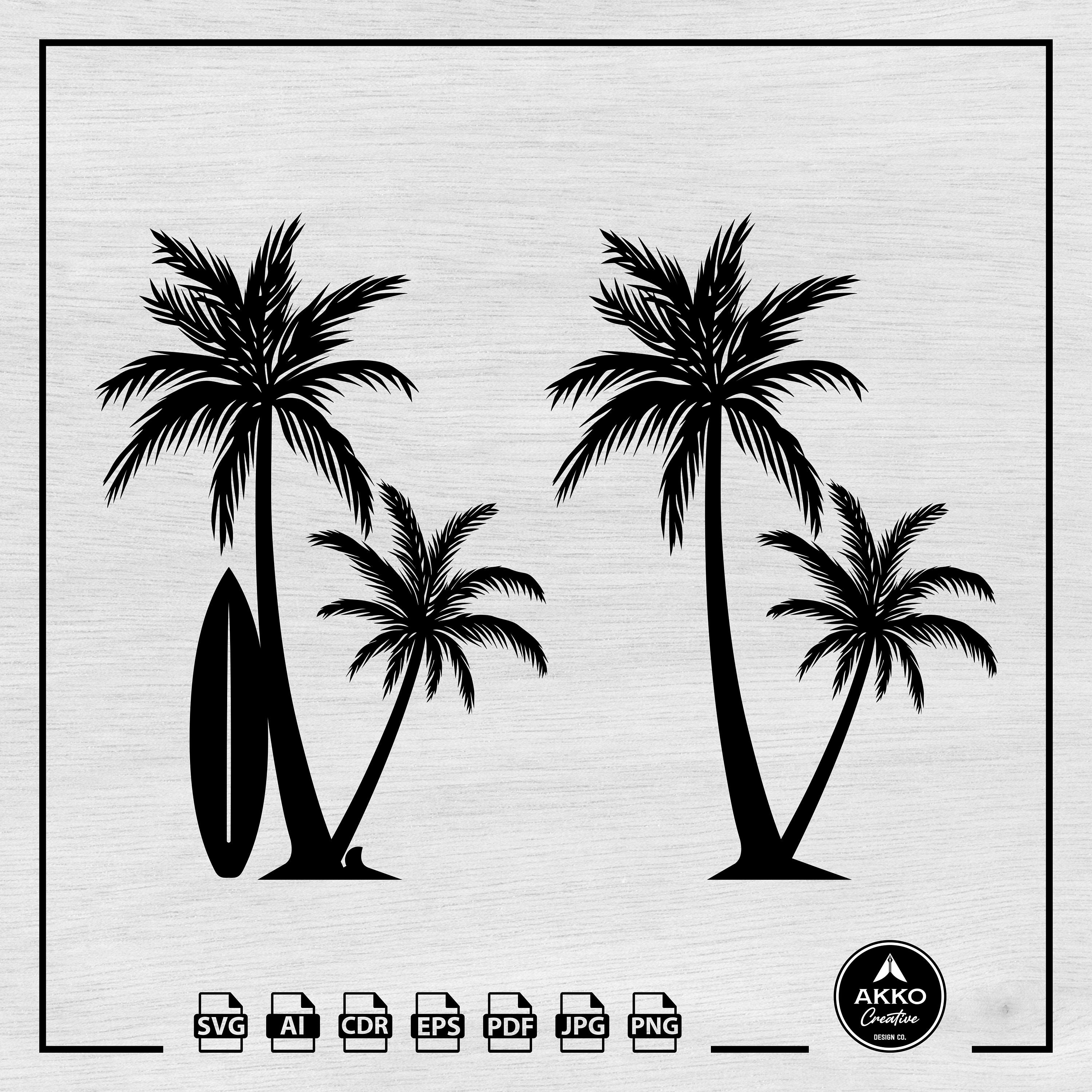 Palm Tree Svg Tropical Tree Svg Palms Svg Coconut Trees - Etsy