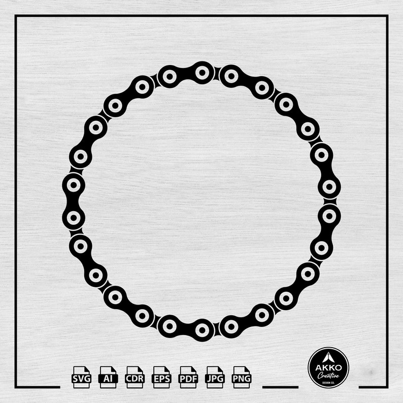 Bicycle Chain Svg Png, Bike Chain Link Svg, Cycle Chain Gear Svg, Bike ...