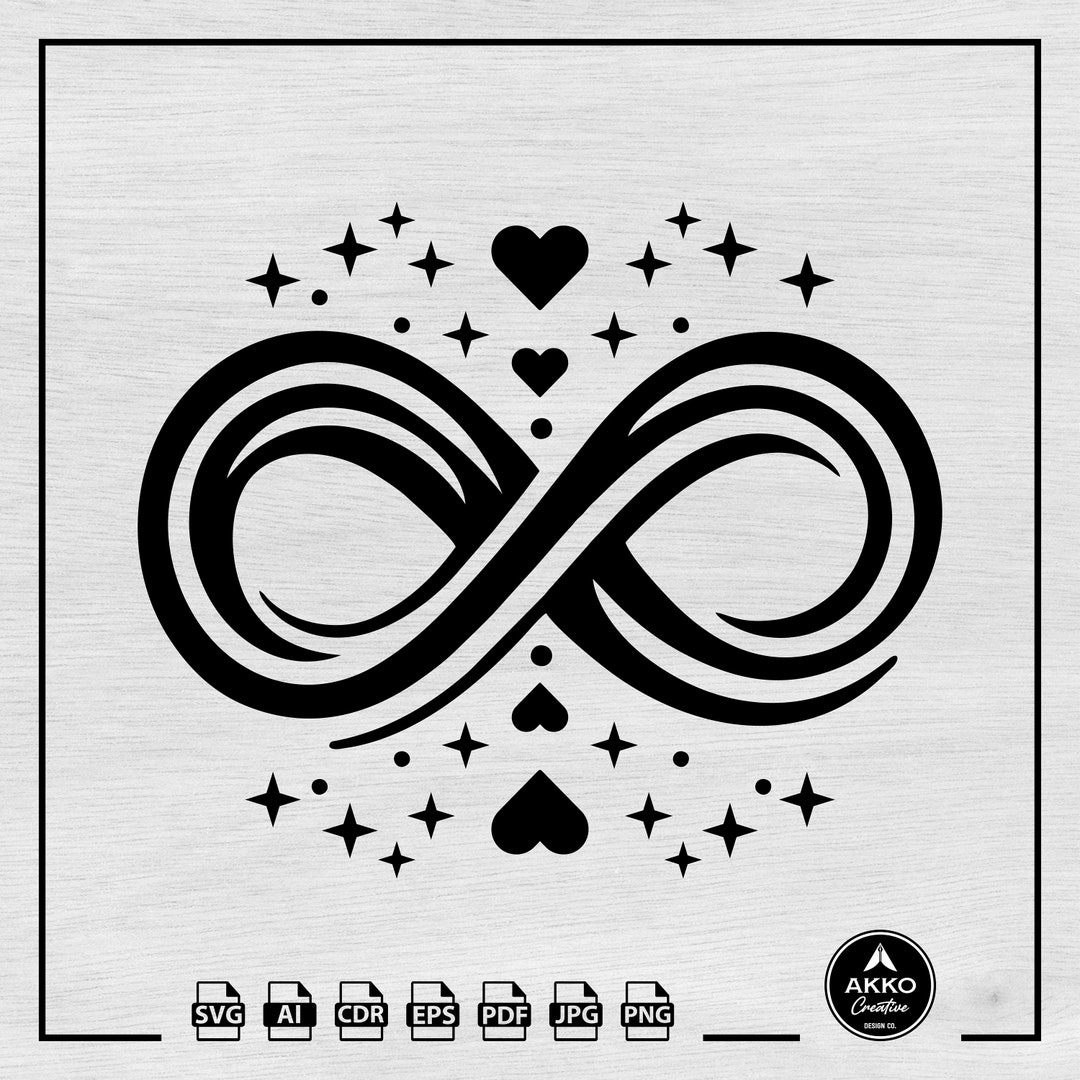 Unendlich Symbol geschnitten Datei für Cricut und Silhouette, Infinity ...