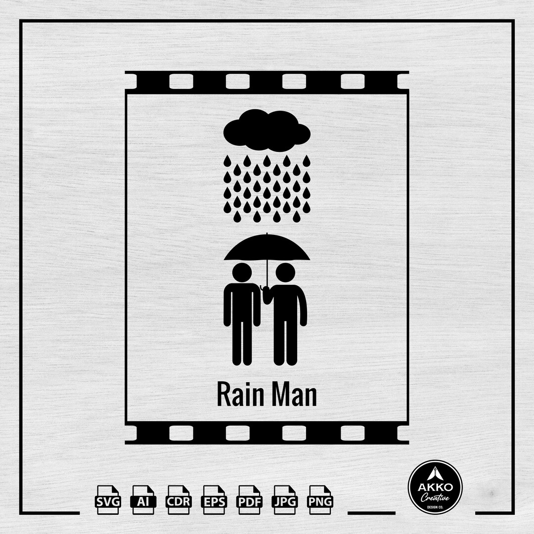 Rain Man Svg Png, Rainman Svg, Movie Svg, Cinema Svg, Movie Poster Svg ...