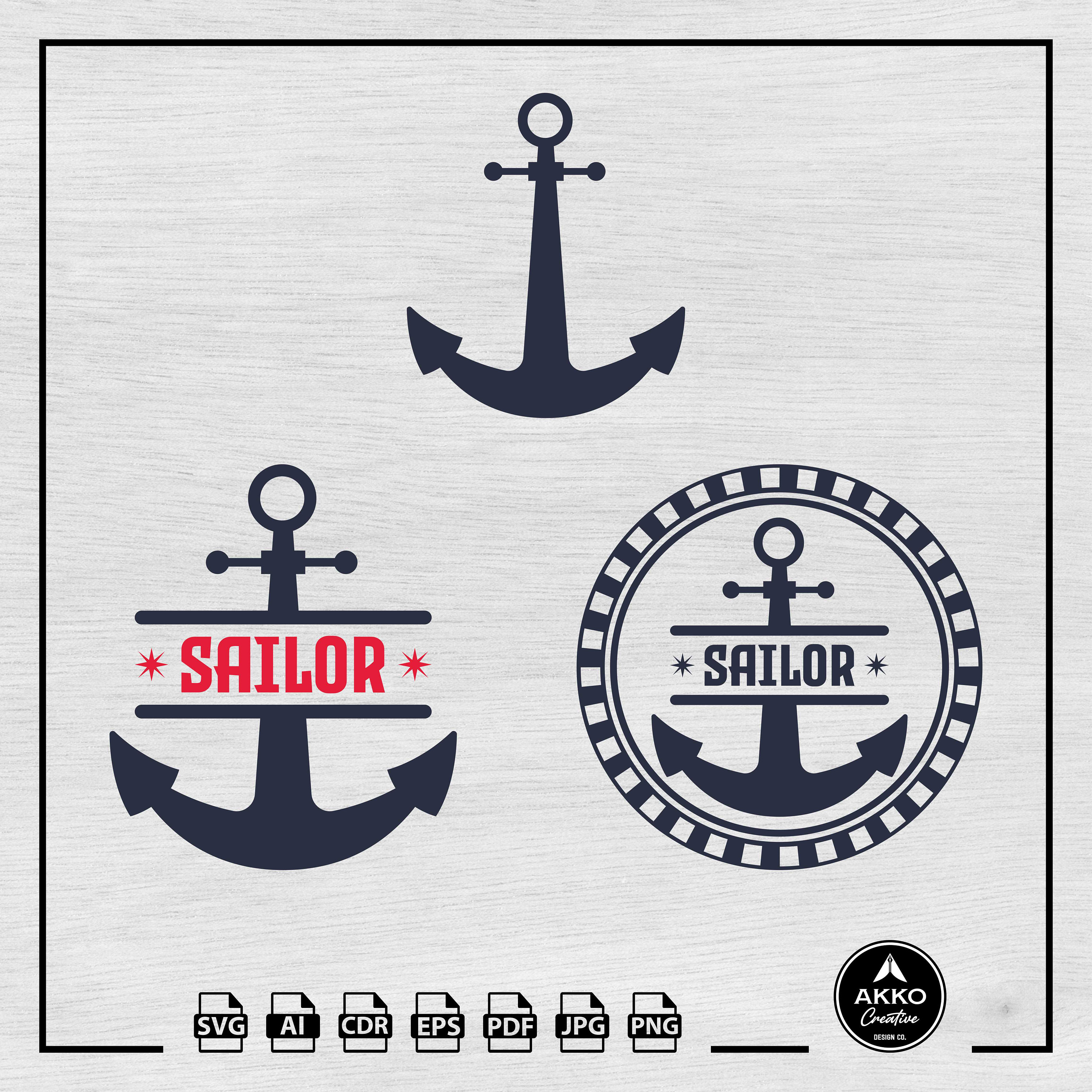 Anchor Svg Png, Sailor Svg, Nautical Split Name Monogram Svg, Boat Svg ...