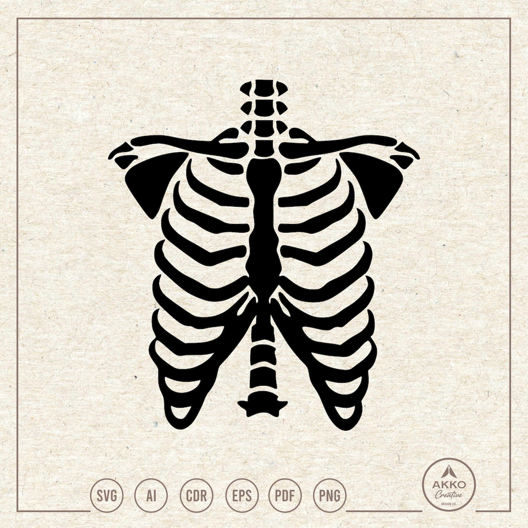 Skeleton Torso Svg Png, Halloween Clipart, Cricut Silhouette Plotter ...