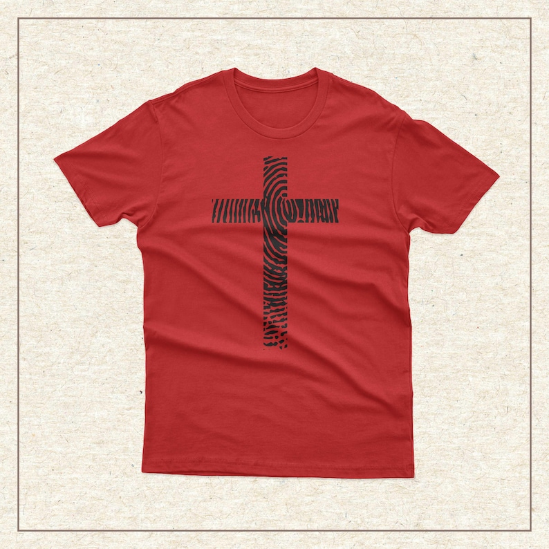 Fingerprint Christian Cross Svg Png, Clipart, Cricut Silhouette Plotter ...
