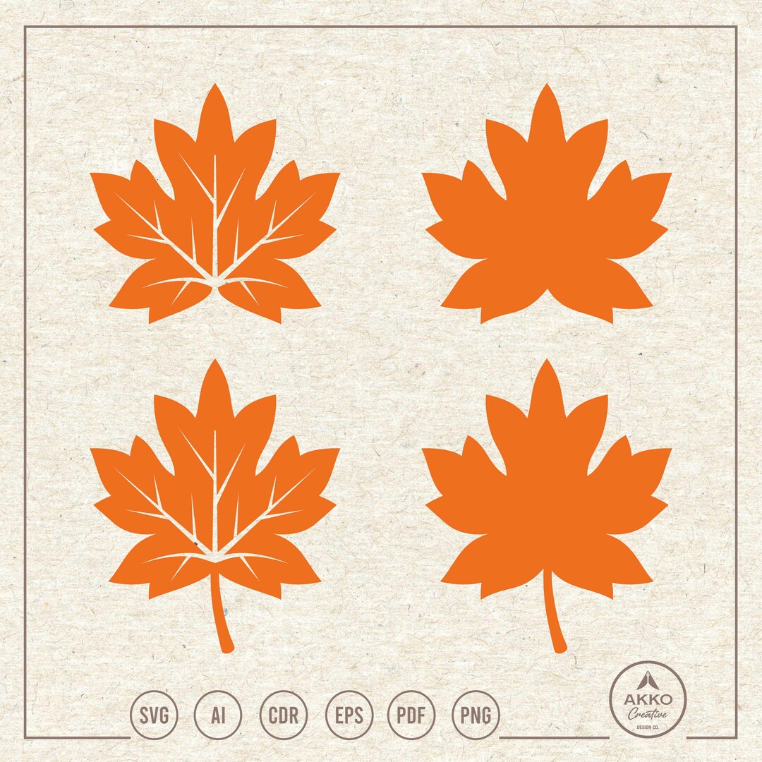 Maple Leaf Bundle Svg Png, Autumn Clipart, Cricut Silhouette Plotter ...