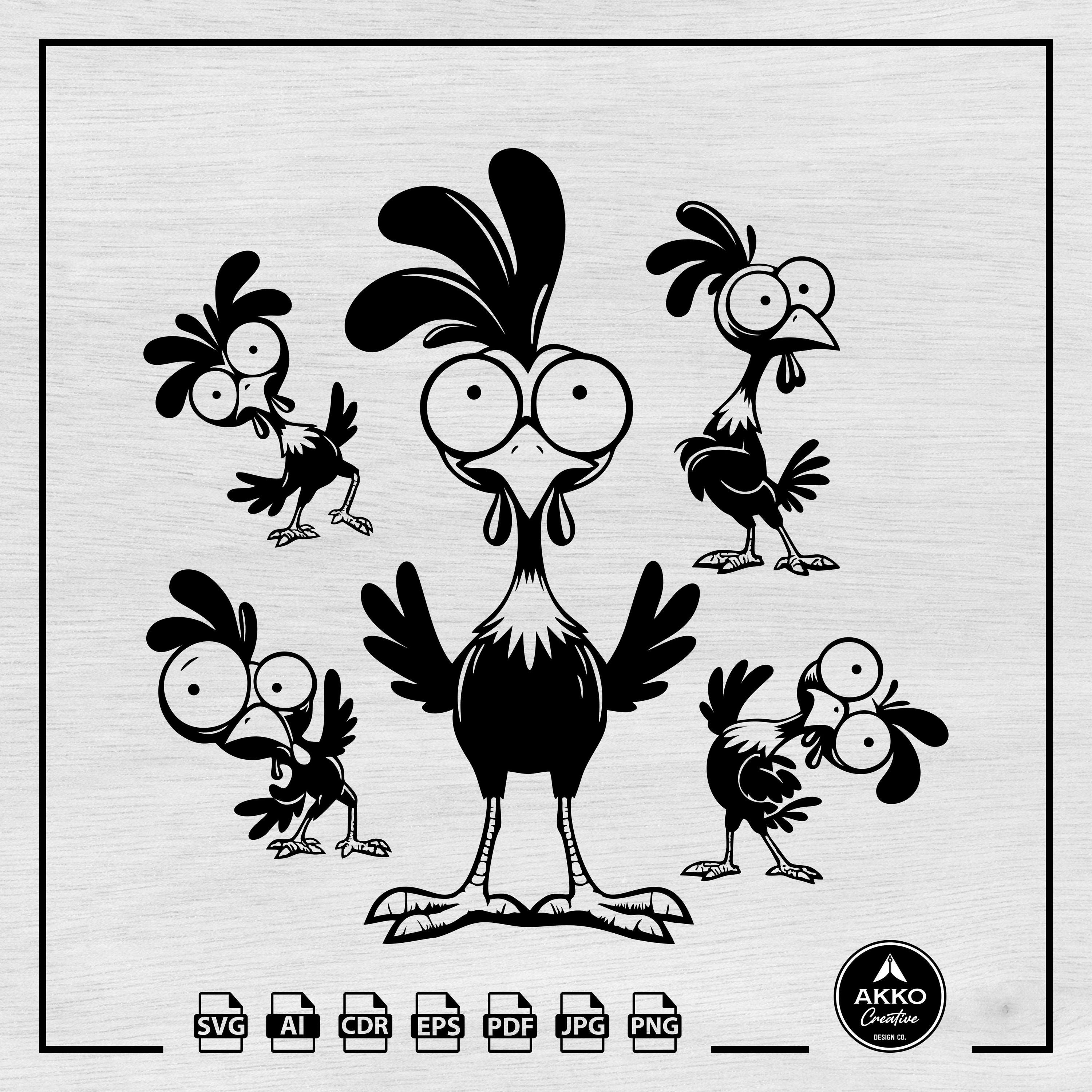 Verrückte Huhn-Svg Png, Hahn-Svg, Huhn-Lady-Svg, Huhn-Gesicht-Svg, Ei ...