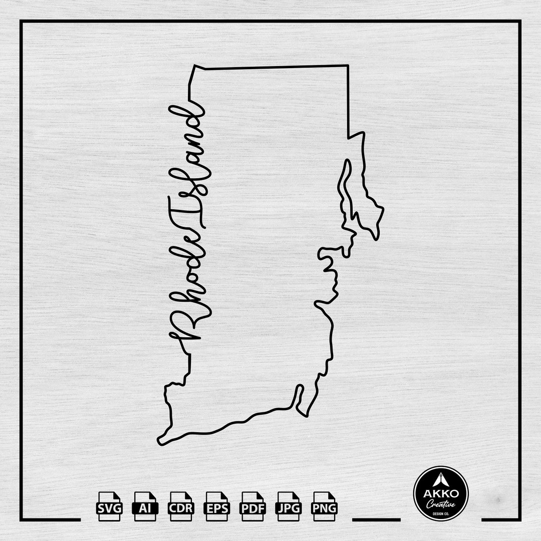 Rhode Island Svg Png, Outline Rhode Island Map Svg Png, Rhode Island ...
