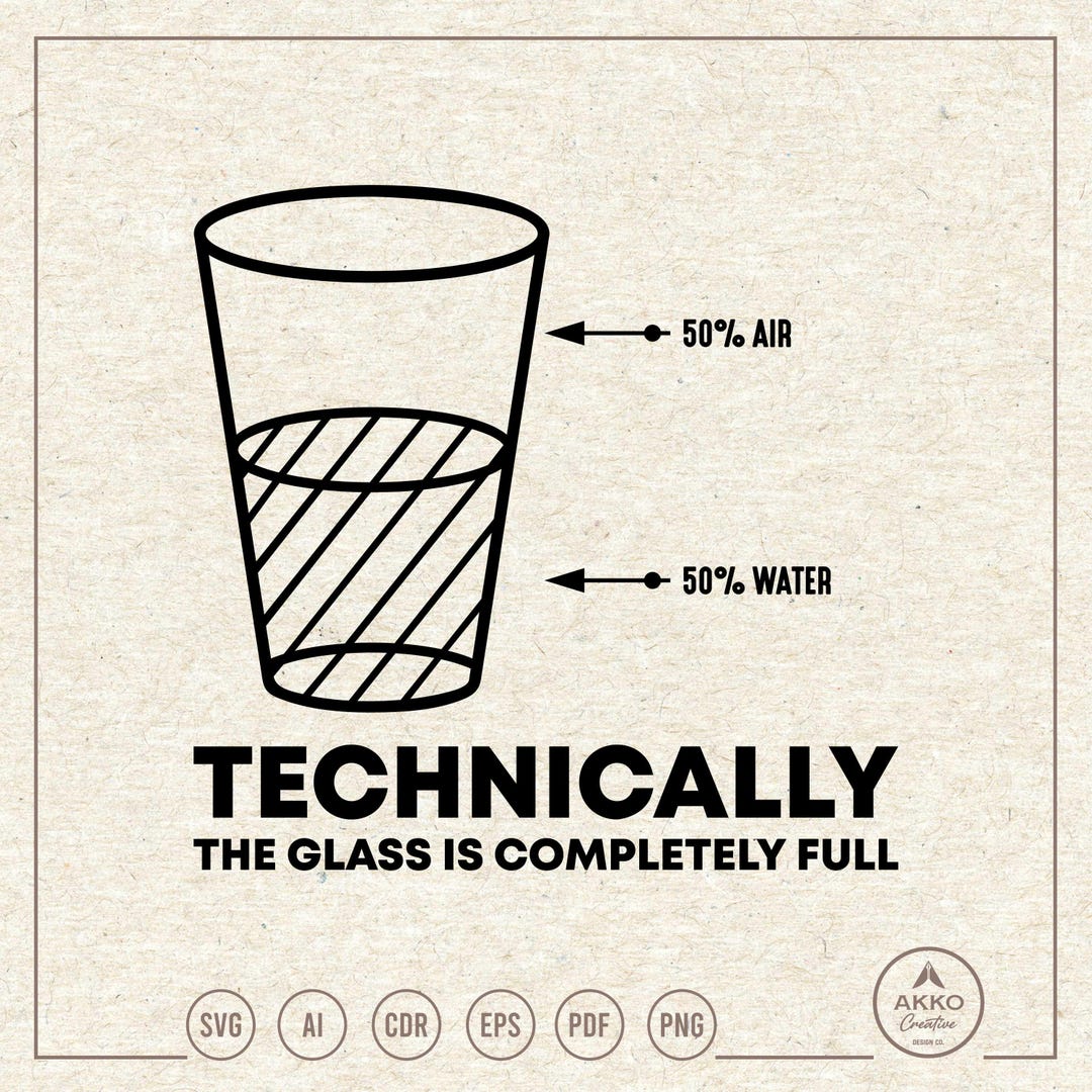 Technically the Glass is Completely Full Svg Png, Physical Science Svg ...