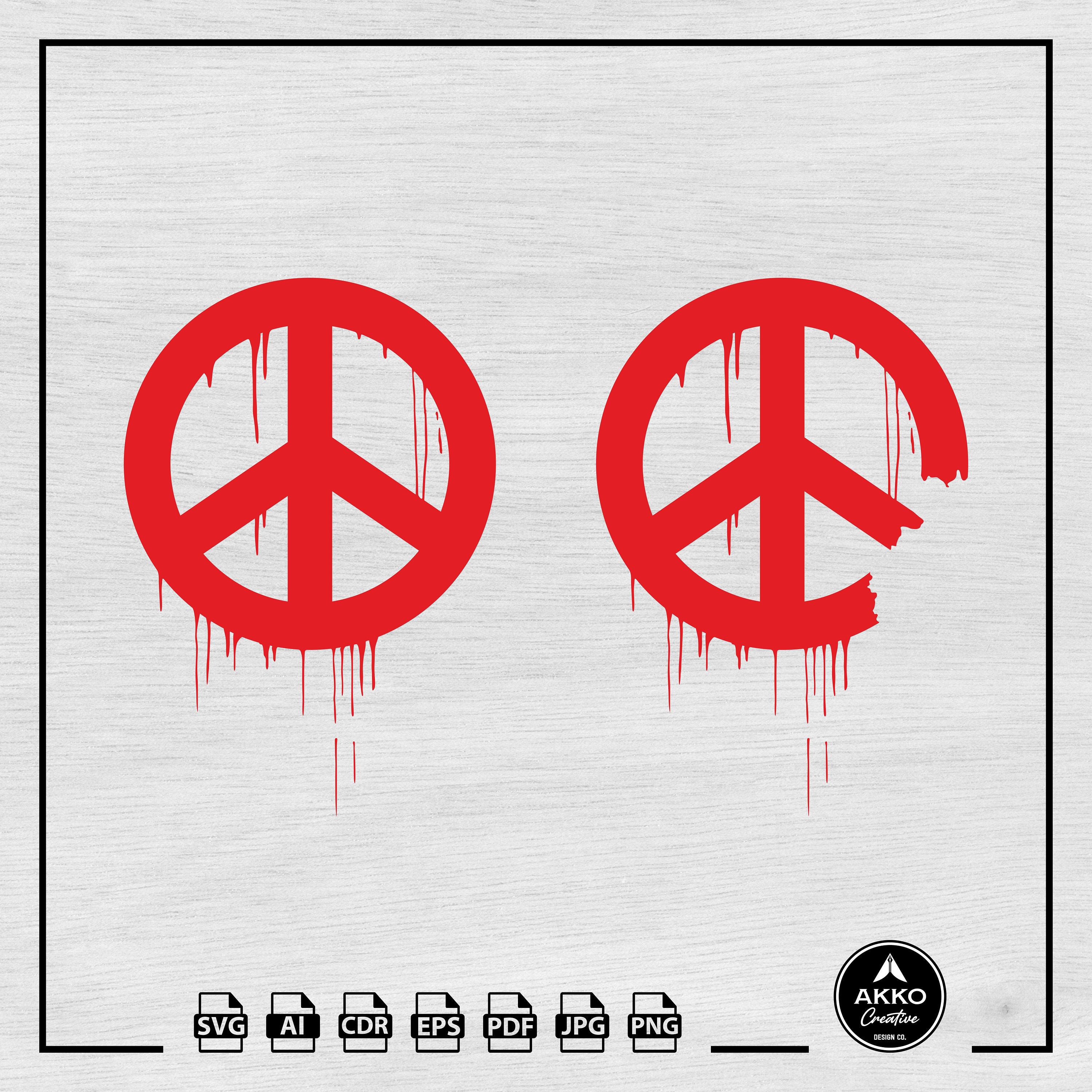 Peace Sign Svg Png, Bloody Peace Sign Svg, Dripping Blood Peace Sign ...