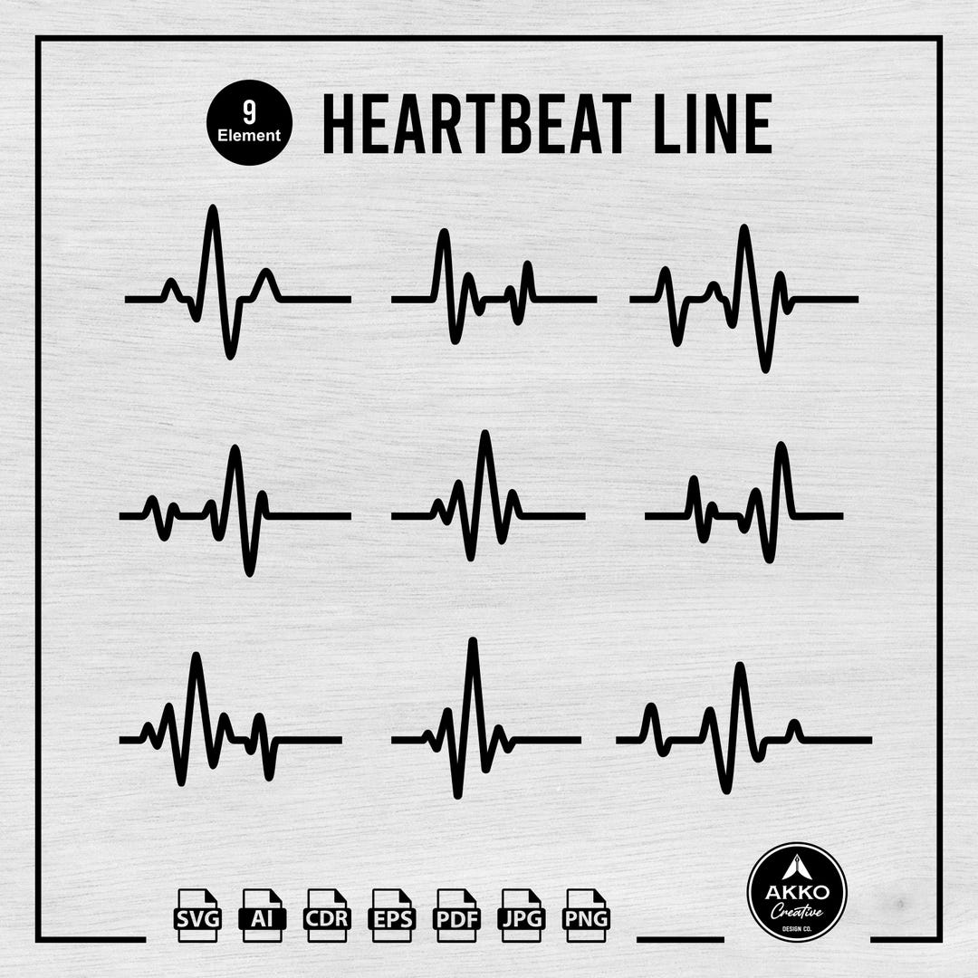 Heartbeat Svg Png, Heart Rate Svg, Heart Beat Line Svg, Cardiography ...