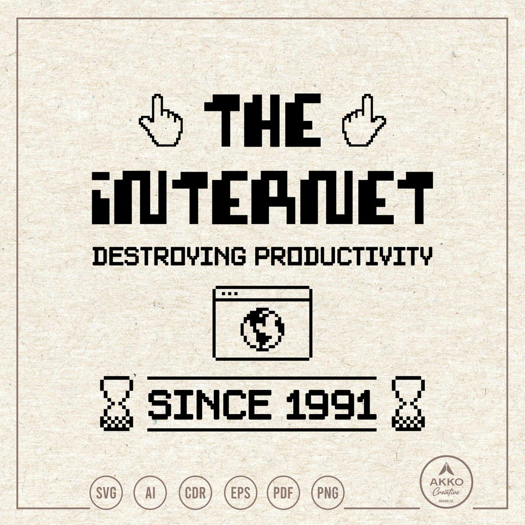 The Internet Since 1991 Svg Png, Technology Clipart, Cricut Silhouette ...