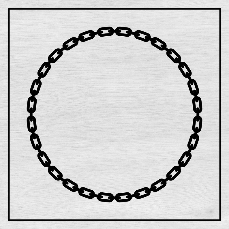 Chain Circle Svg Png, Metal Chain Link Svg, Nautical Chain Svg, Chain ...