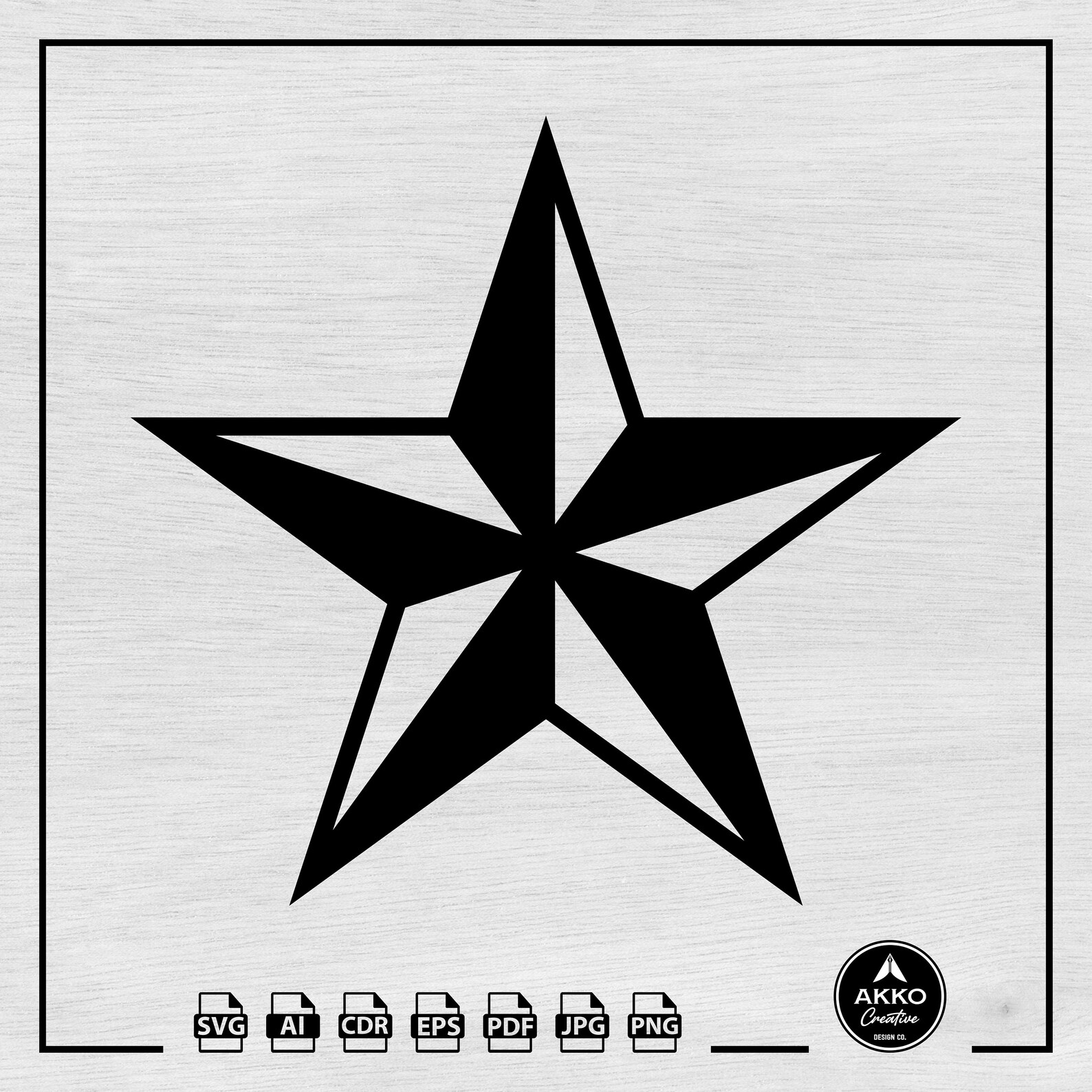 Nautical Star Svg Png, Compass Star Svg, Navy Star Svg, North Star Svg ...