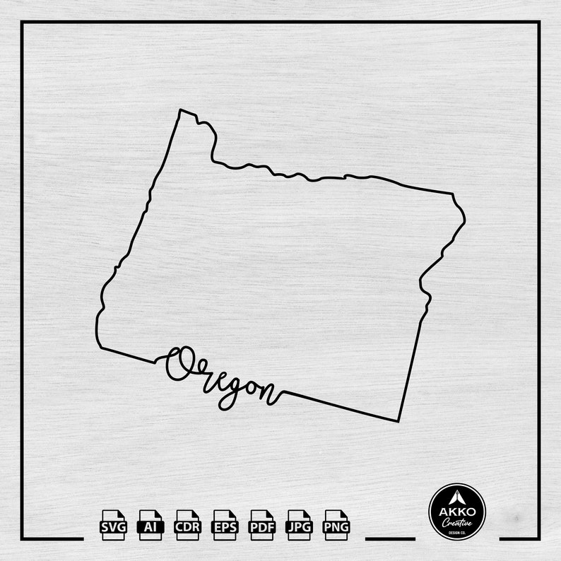Oregon Svg Png, Outline Oregon Map Svg Png, Oregon State Svg Png ...
