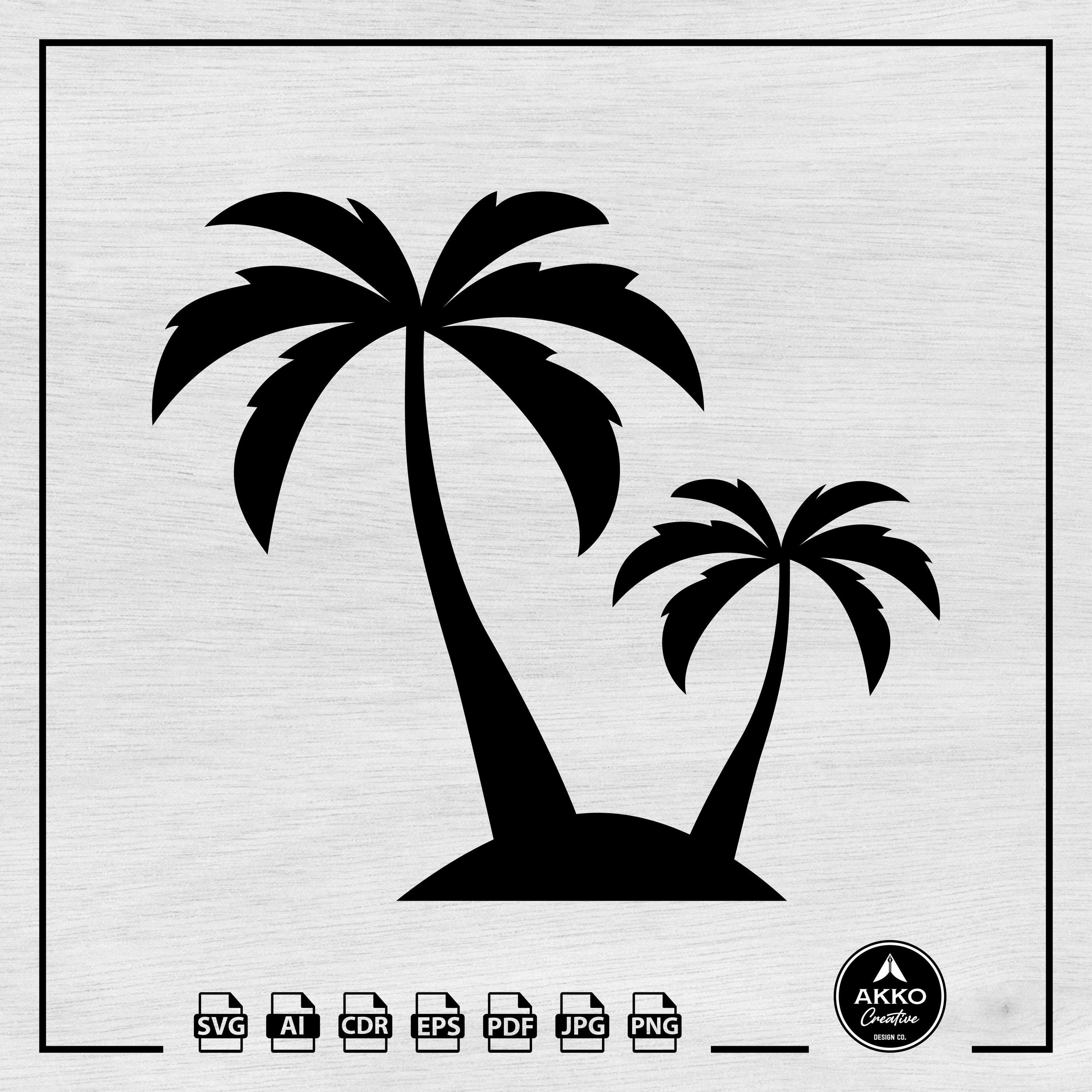 Palm Tree Svg Png, Coconut Tree Svg, Tropical Tree Svg, Exotic Tree Svg ...