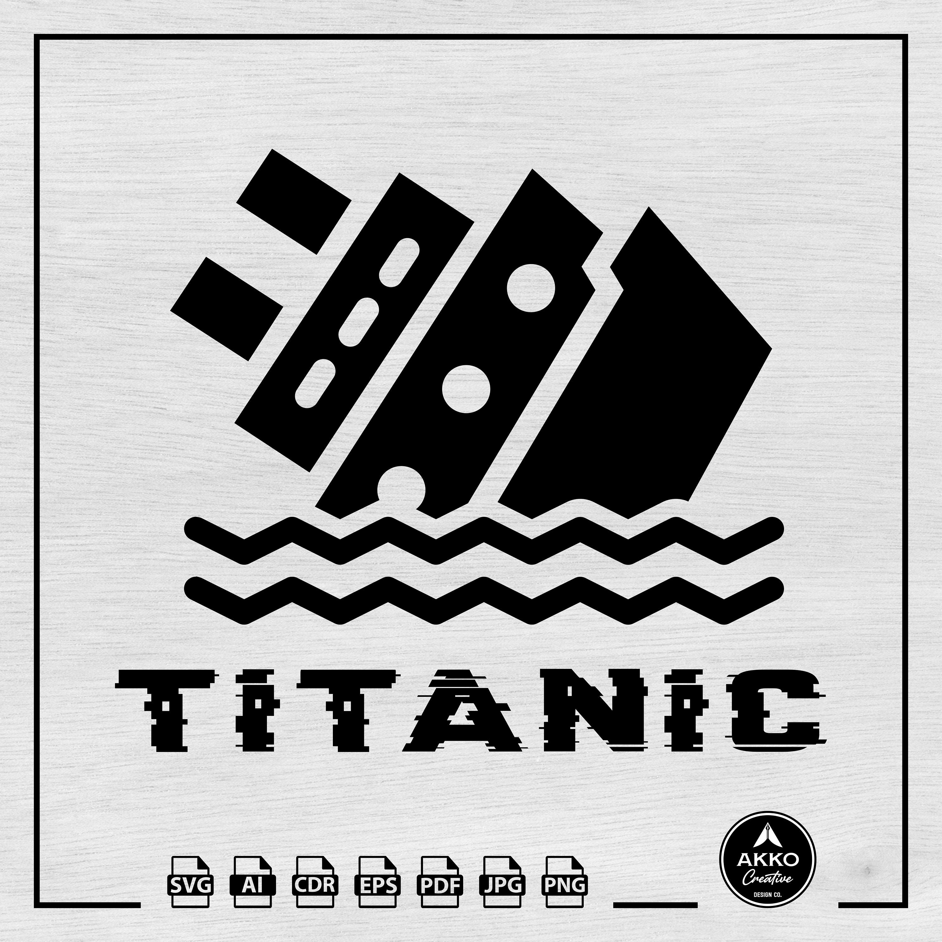 Titanic Svg Png, Cruise Ship Svg, Sinking Ship Svg, Pictogram T-shirt Design Svg, Funny Shirt ...