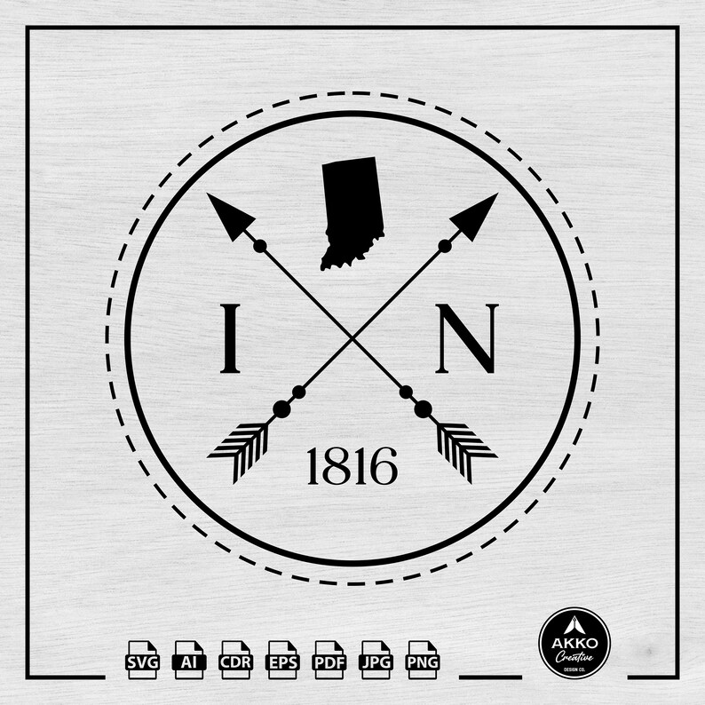 Indiana Svg Png, Indiana State Svg, Indiana Map Svg, Indiana ...