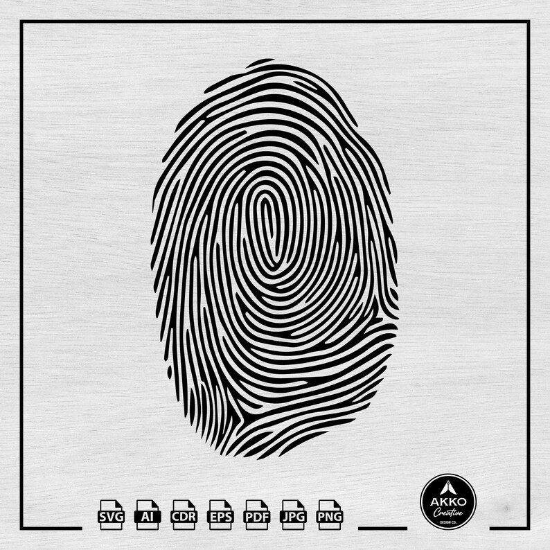 Fingerprint Svg Png, True Crime Svg, Dactylogram Svg, Thumbprint Svg ...