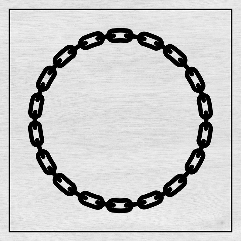 Chain Circle Svg Png, Metal Chain Link Svg, Nautical Chain Svg, Chain ...