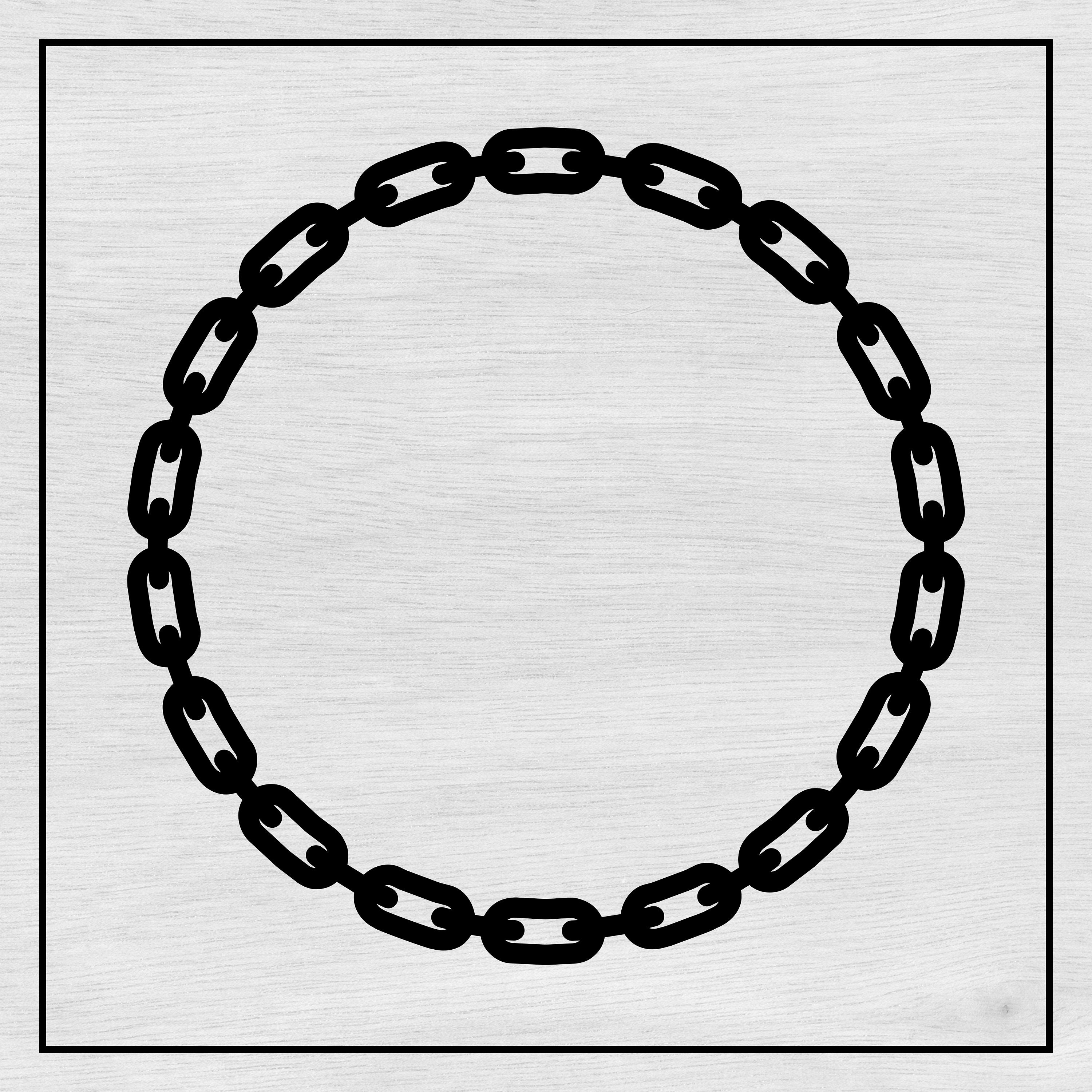 Chain Circle Svg Png, Metal Chain Link Svg, Nautical Chain Svg, Chain ...