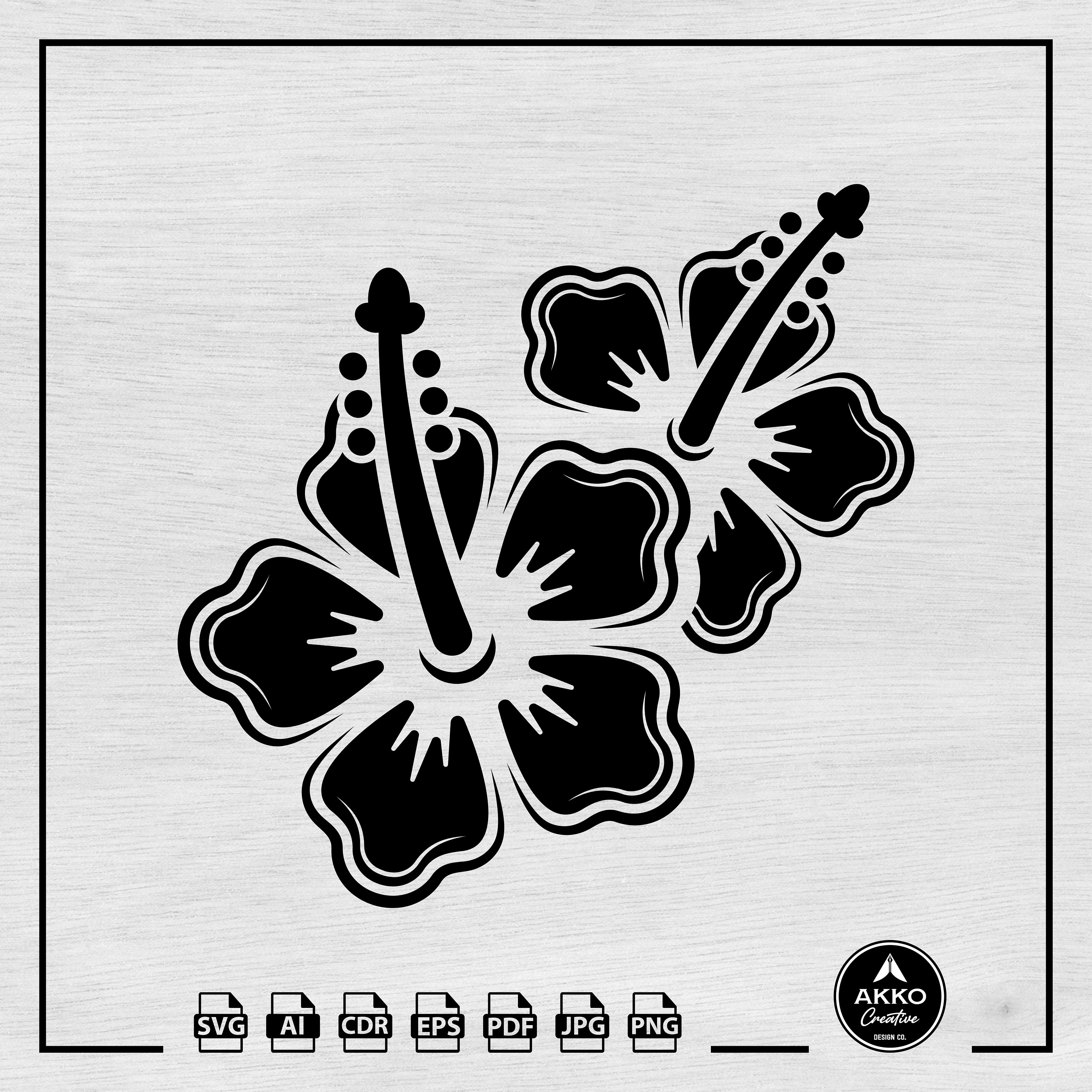 Hibiscus Flower Svg Png Hawaiian Flowers Svg Png Hibiscus Svg Png
