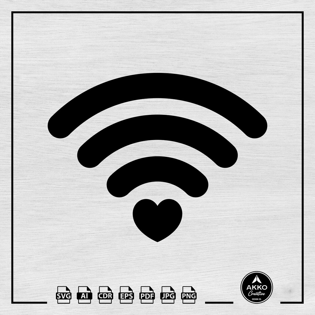 Wifi Svg Png, Wifi Icon Svg, Internet Svg, Wifi Heart, Modem Svg, Tech ...