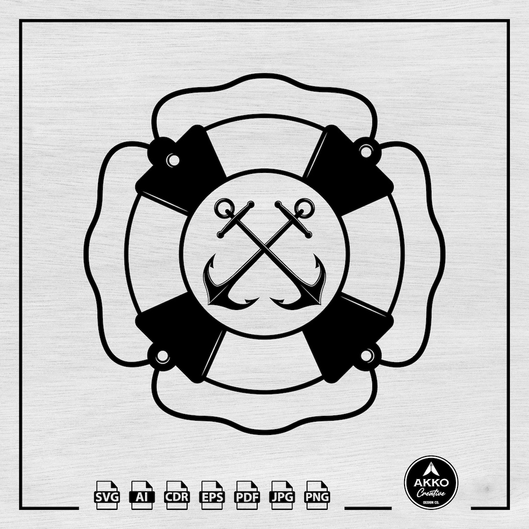 Life Preserver Svg Png, Life Buoy Ring Svg, Rescue EMT Svg, Life Line ...