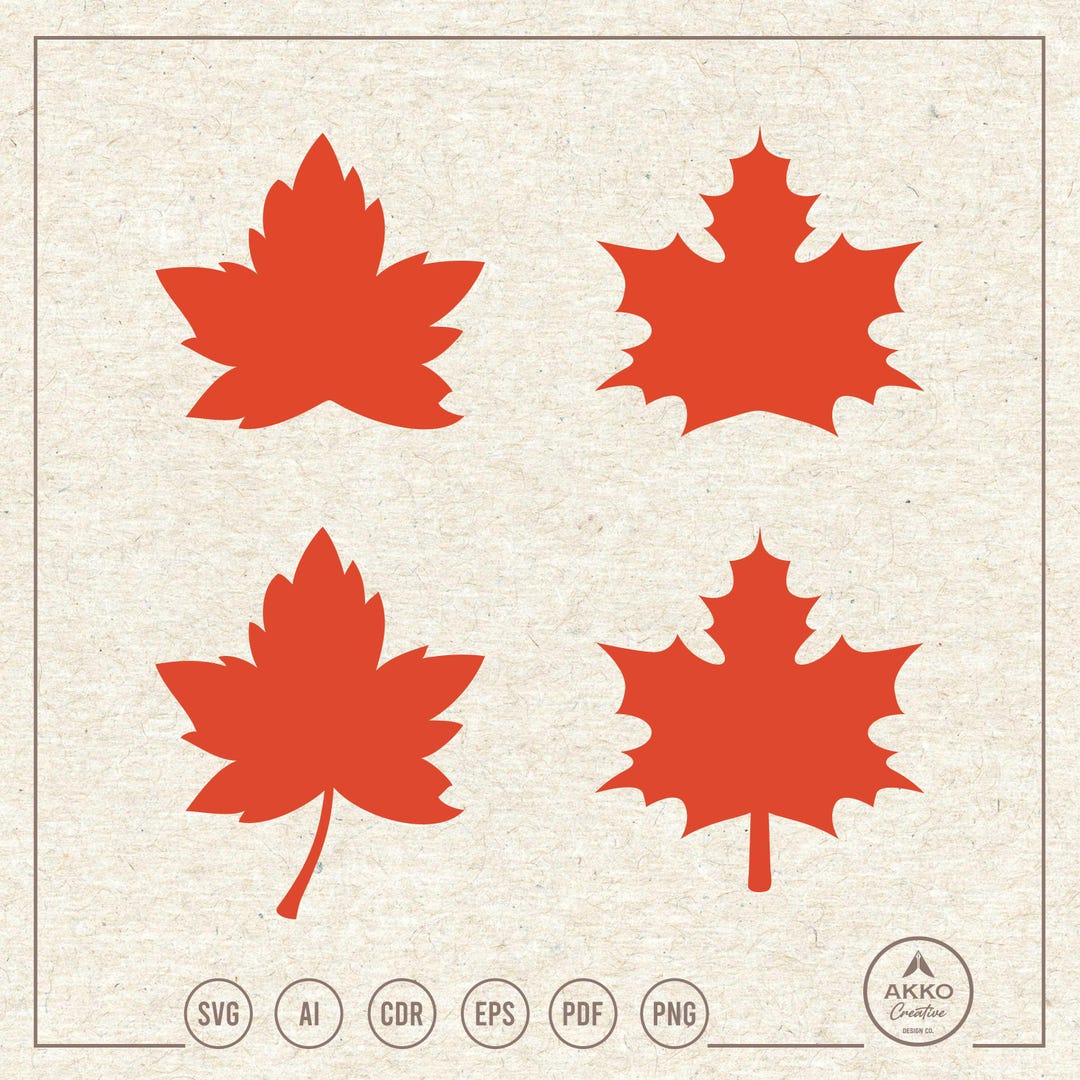 Maple Leaf Svg Png, Fall Clipart, Cricut Silhouette Plotter Cut File - Etsy