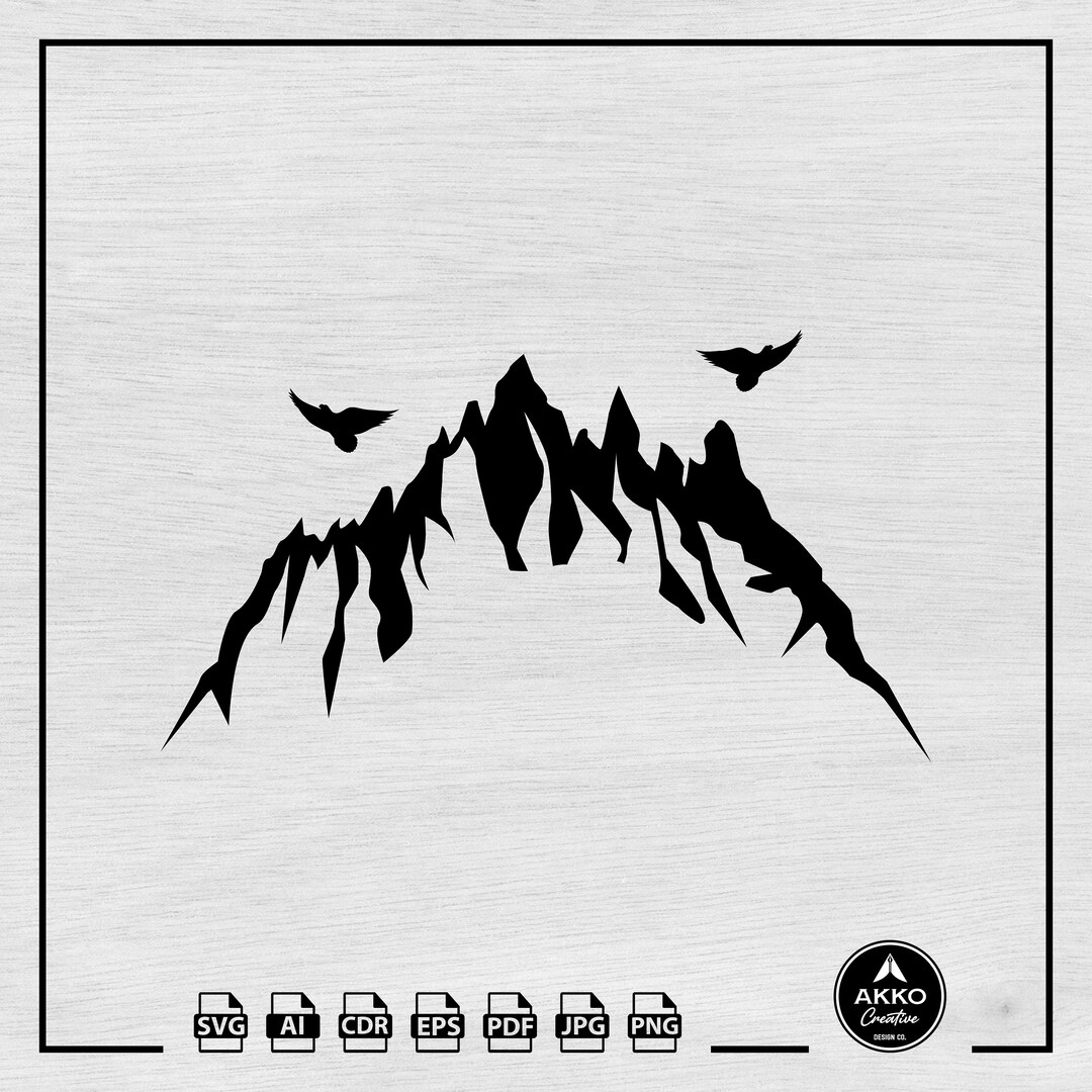 Mountain Svg Png, Mountain Outline Svg, Mount Svg, Snowy Mountains Svg ...