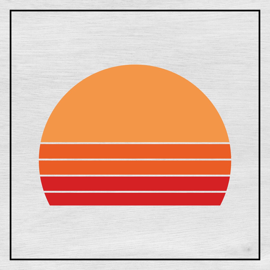 Retro Sunset Background Svg, Sunset Svg, Summer Vibes Svg, Round Sunset ...