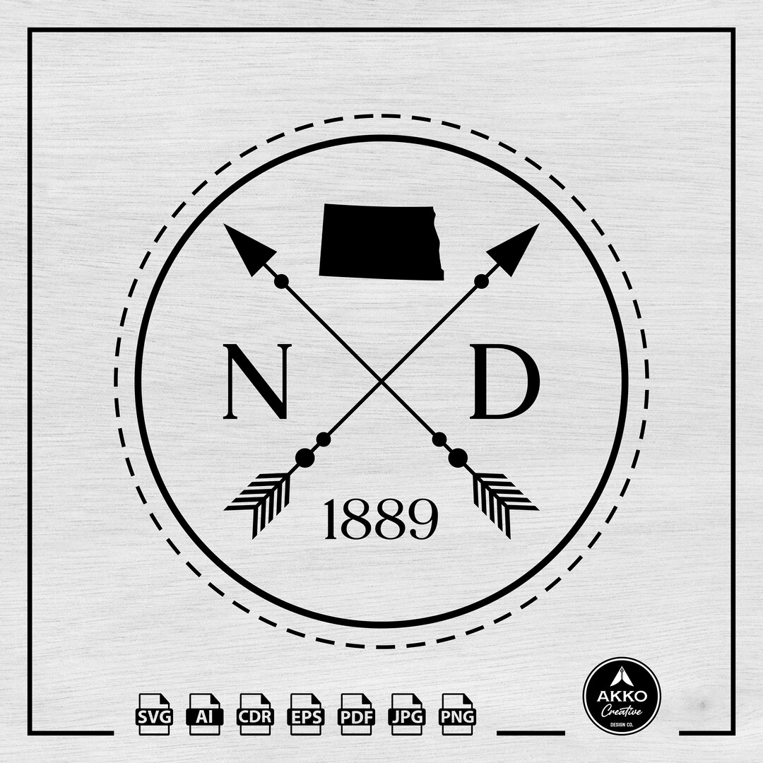 North Dakota Svg Png, North Dakota State Svg, North Dakota Map Svg ...