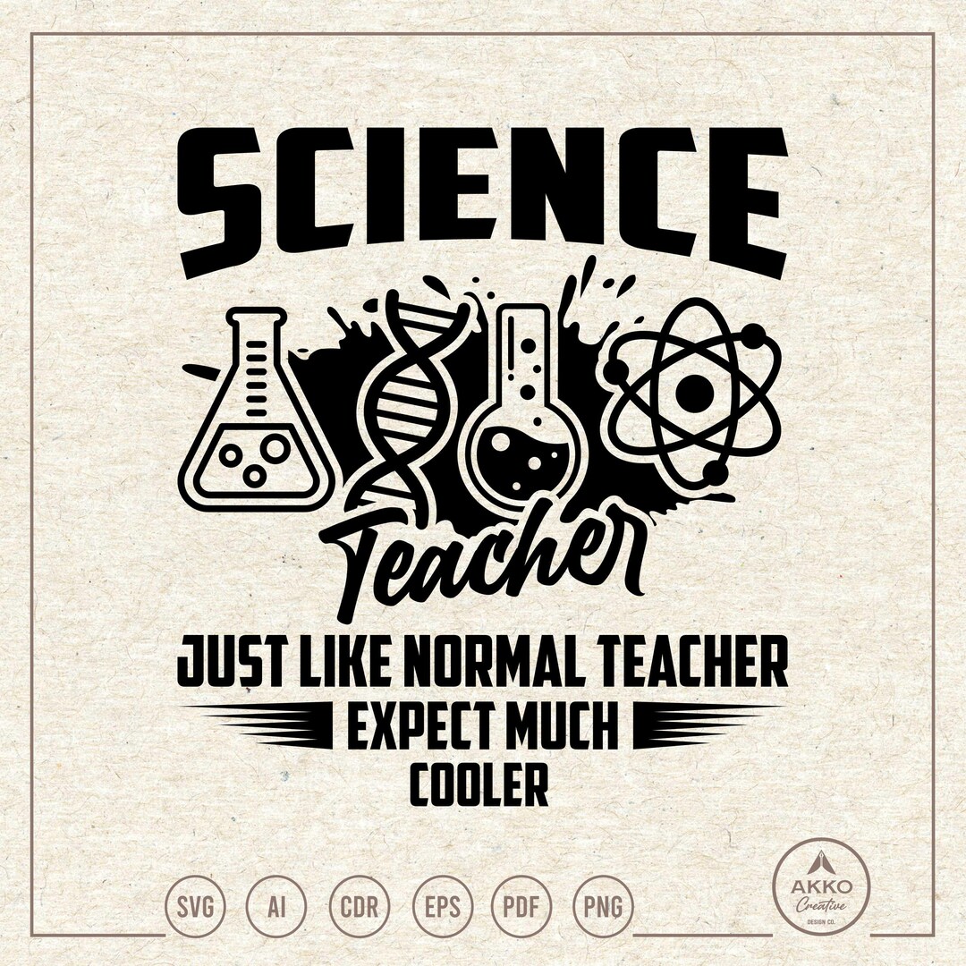 Science Teacher Svg Png, Stem, Shirt Design, Clipart, Cricut Silhouette ...