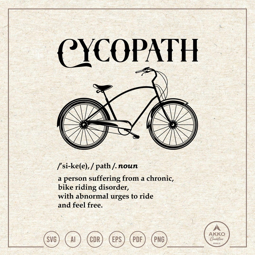Cycopath Svg Png, Dictionary Definition Bicycle Shirt Clipart Cricut ...