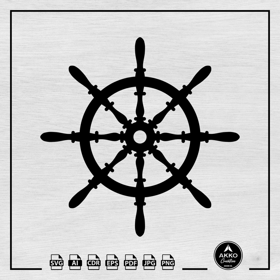Ship Steering Wheel Svg Png, Boat Wheel Svg Png, Ship Wheel Svg, Navy ...