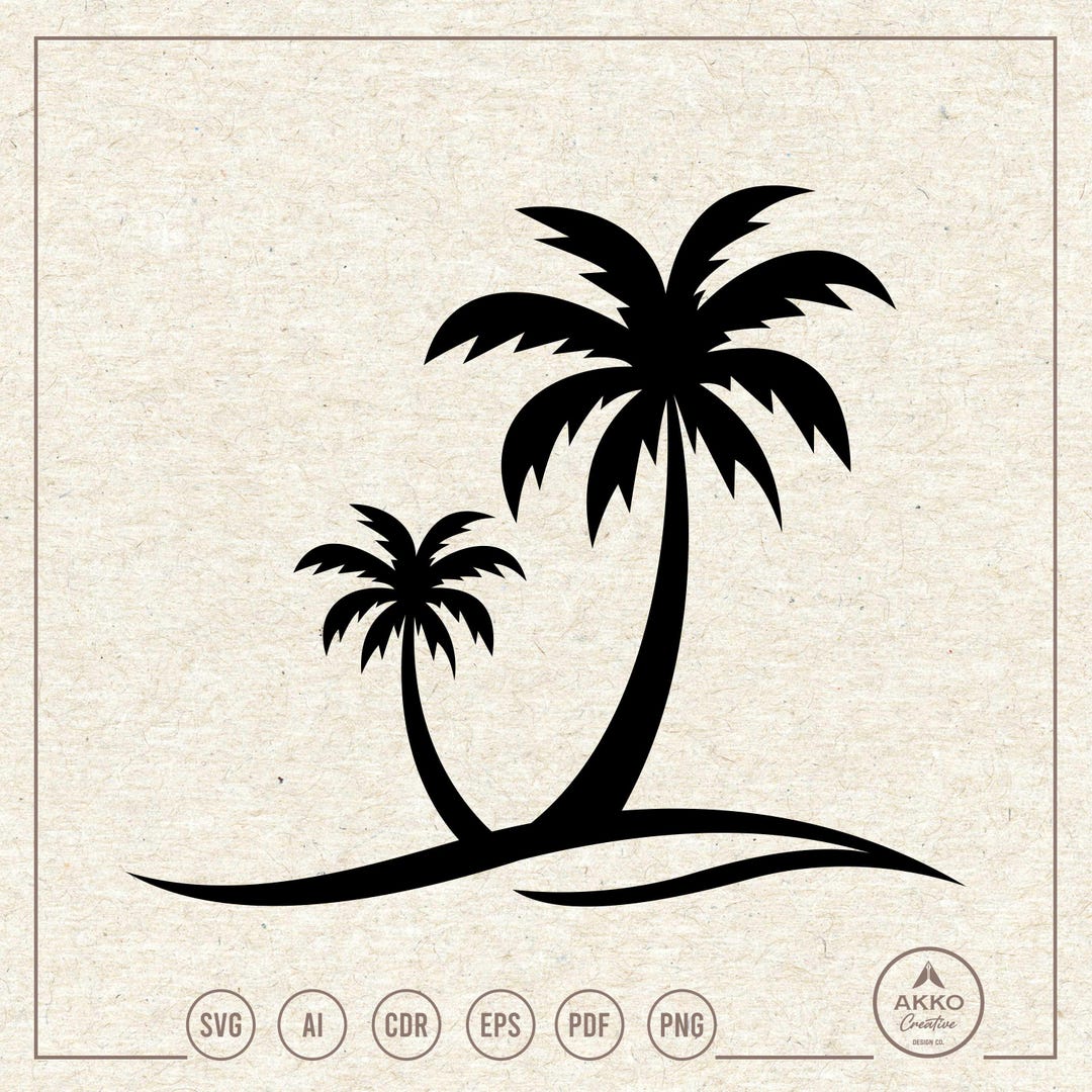 Archivo SVG y PNG de palmera, clipart, archivo de corte para plotter ...