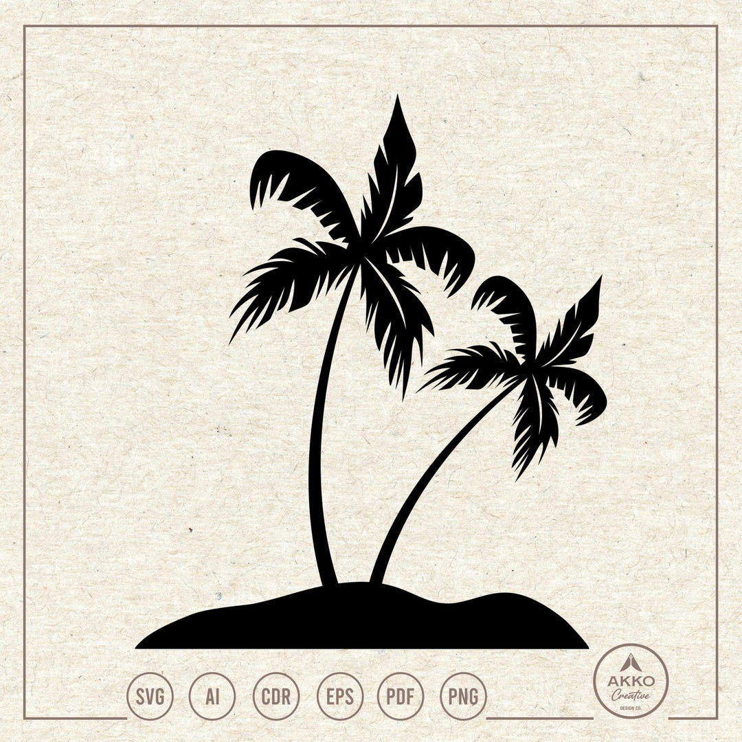 Palm Tree Svg Png, Tropical Leaf Clipart, Cricut Silhouette Plotter Cut ...