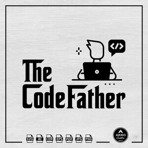 The Codefather Svg Png, Programmer Svg, Coder Svg, Software Engineer ...