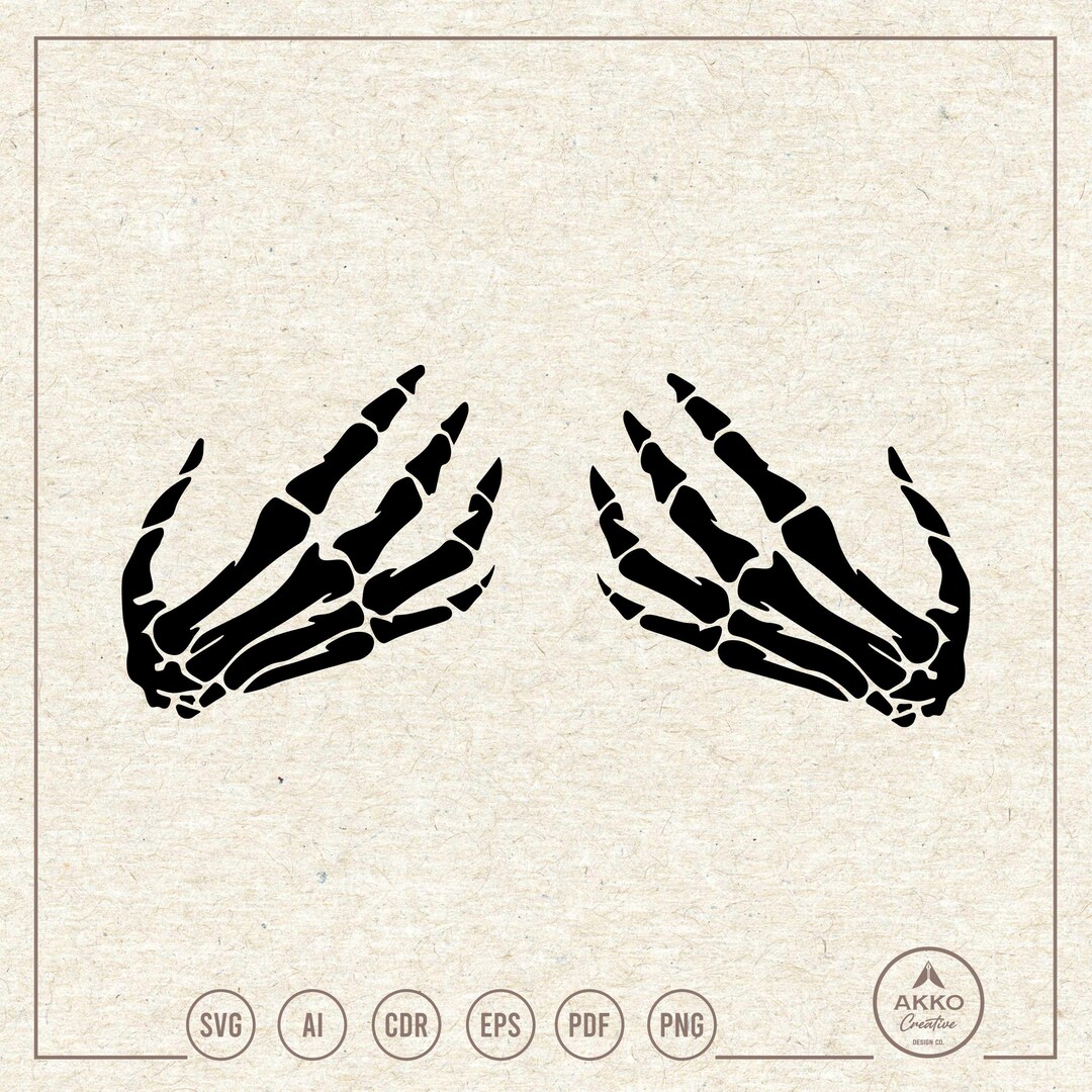Skeleton Hands Covering Chest Svg Png, Clipart, Cricut Silhouette ...
