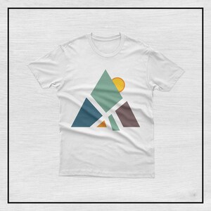Geometric Mountain Svg Png, Mount Svg, Puzzle, Camping Adventure Svg ...