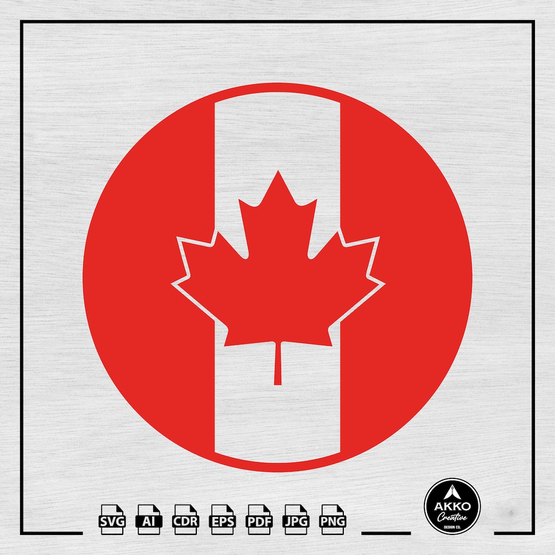 Flag of Canada Svg Png, Canadian Maple Leaf Svg, Canada Flag Svg ...