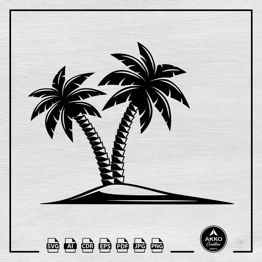 Palm Tree Svg Tropical Tree Svg Palms Svg Coconut Trees - Etsy