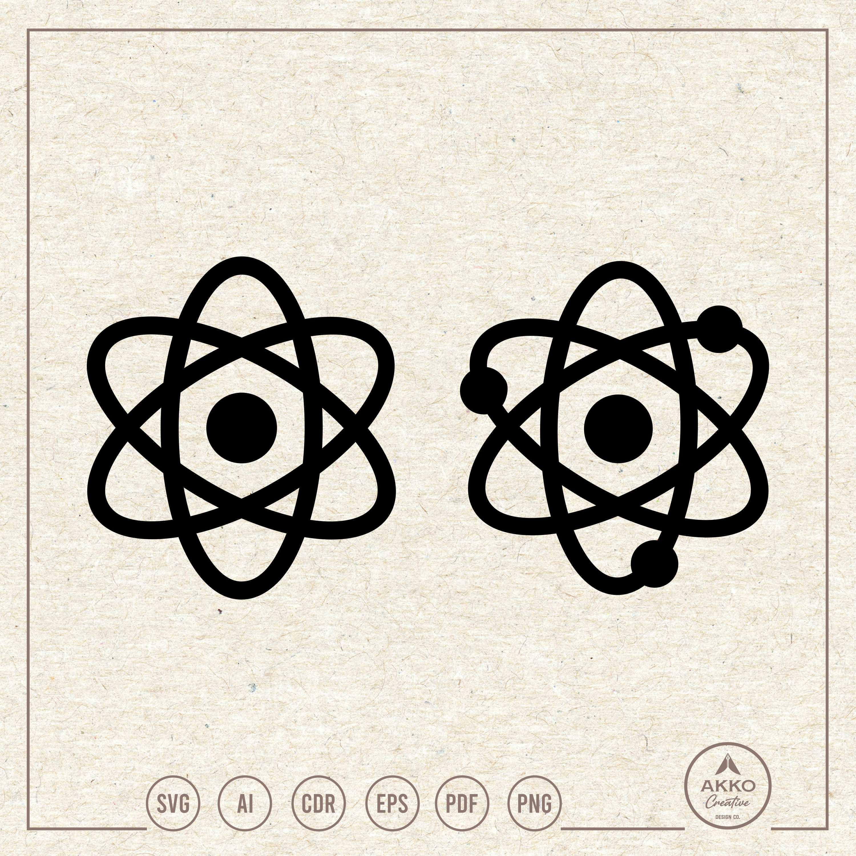 Atom Svg Png, Clipart, Cricut Silhouette Cut File - Etsy
