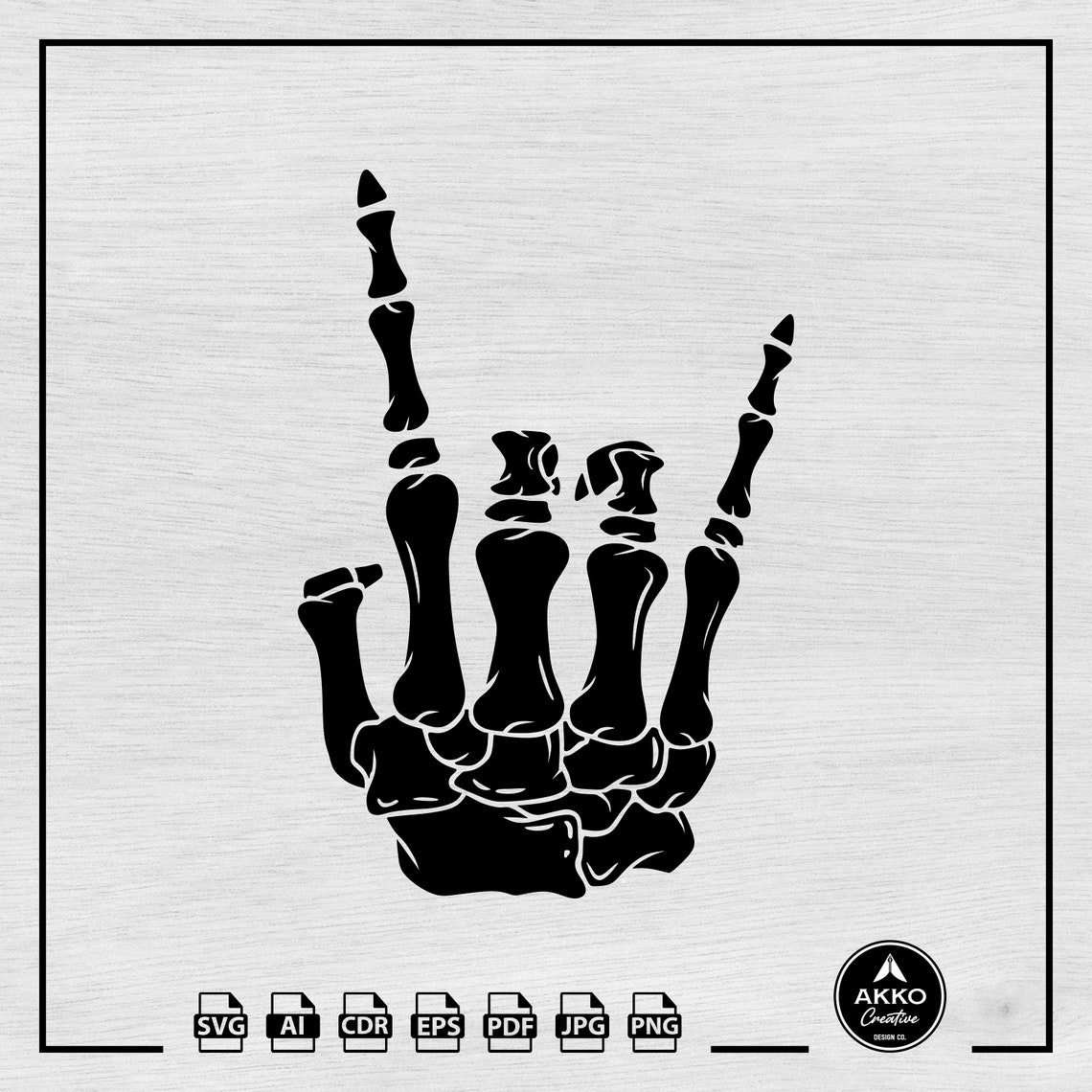 Rock on Bone Hands Svg Png, Skeleton Rock Horns Svg, Skeleton Hands Svg ...
